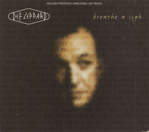 Def Leppard Breathe A Sigh - Digipak UK CD single (CD5 / 5") (76479)