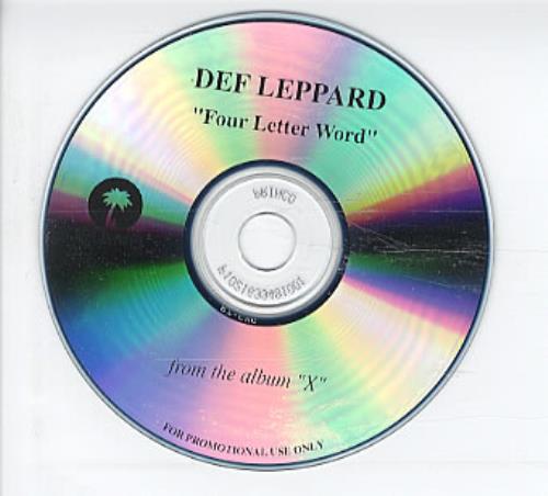 Def Leppard Four Letter Word US Promo CD-R acetate (244571)