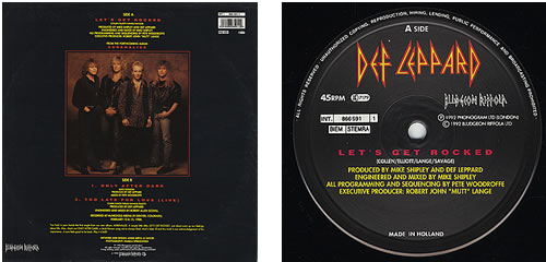 Def Leppard Let's Get Rocked German 12" vinyl single (12 inch record ...