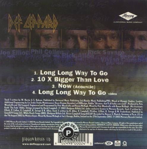Def Leppard Long Long Way To Go - Promo UK CD single (CD5 / 5") (804968)