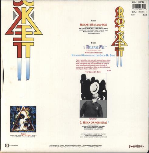 Def Leppard Rocket UK 12" vinyl single (12 inch record / Maxi-single ...