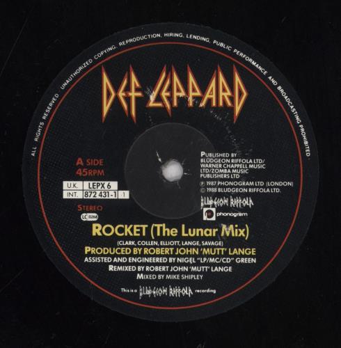 Def Leppard Rocket UK 12" vinyl single (12 inch record / Maxi-single ...