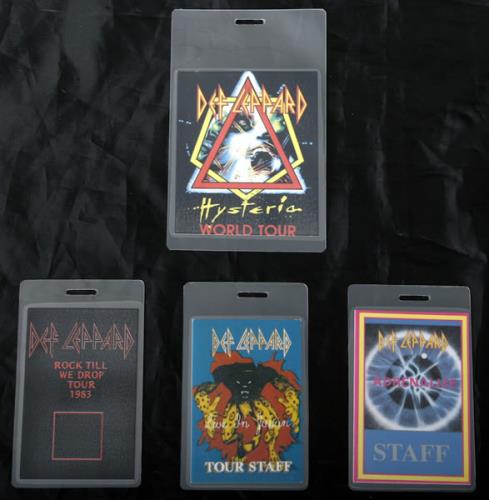 Def Leppard Tour Staff Passes UK tour pass (462485) TOUR LAMINATES