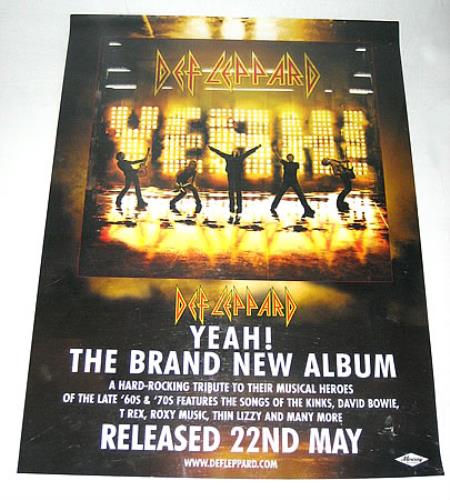 Def Leppard Yeah UK Promo poster (375668)