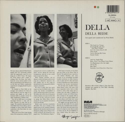 Della Reese Della German vinyl LP album (LP record) (450881)