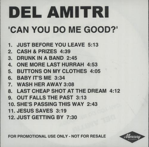 Del Amitri Can You Do Me Good UK CD-R acetate (208663)
