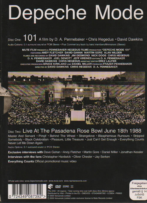 Depeche Mode 101 UK DVD (259733)
