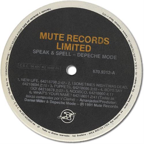 Depeche Mode Speak & Spell Brazilian vinyl LP album (LP record) (318801)