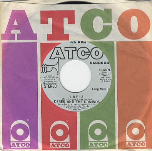 Derek And The Dominos Layla - Long/Short - Blue Label US Promo 7" vinyl ...