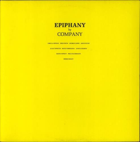 Derek Bailey Company – Epiphany UK 2-LP vinyl record set (Double LP Album) (850785)