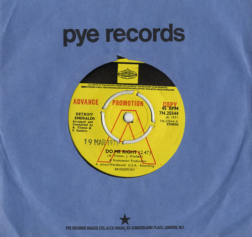 Detroit Emeralds Do Me Right UK Promo 7" vinyl single (7 inch record ...