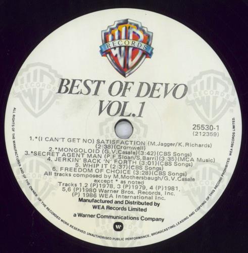 Devo Best Of Devo Vol. 1 Australian vinyl LP album (LP record) (825811)