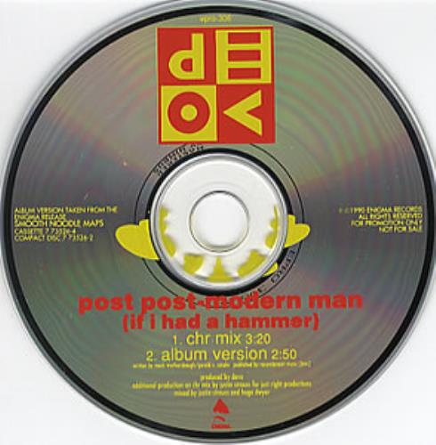 Devo Post Post-Modern Man US Promo CD single (CD5 / 5") (108279)