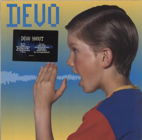 Devo Shout - Stickered German vinyl LP album (LP record) (733547)