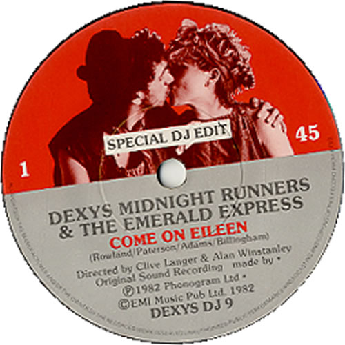 Dexys Midnight Runners Come On Eileen UK Promo 7" vinyl single (7 inch ...