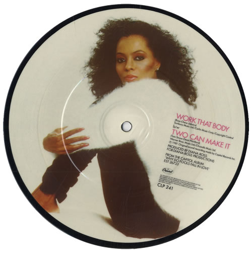 Diana Ross Work That Body UK 7" vinyl picture disc (7 inch picture disc ...