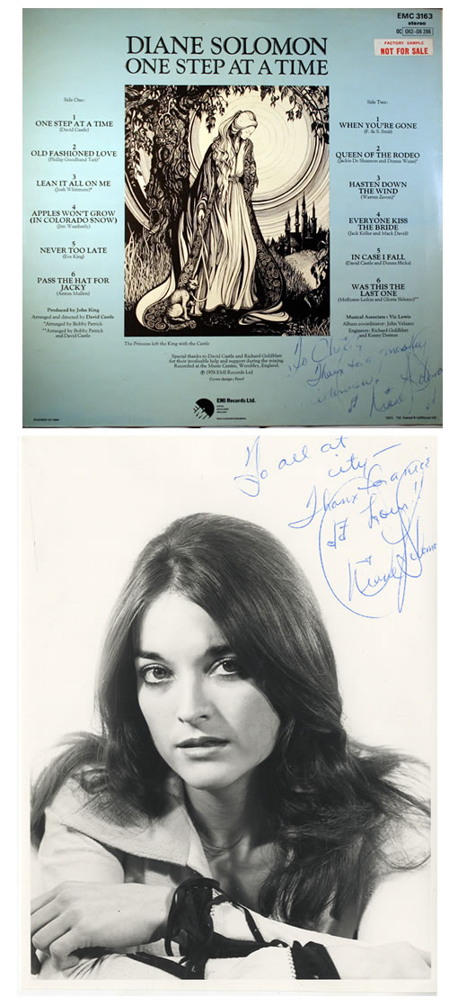 Diane Solomon One Step At A Time - Autographed UK vinyl LP album (LP ...