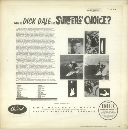 Dick Dale Surfers' Choice - EX UK vinyl LP album (LP record) (544552)