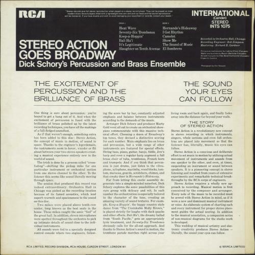 Dick Schory Stereo Action Goes Broadway UK vinyl LP album (LP record ...