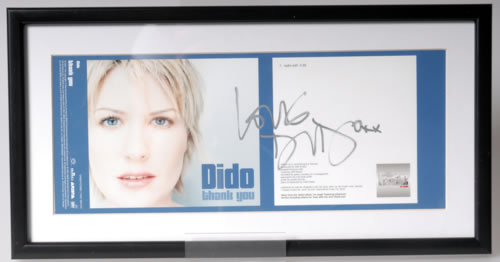 Dido Thank You - Autographed & Framed Artwork Proof UK memorabilia ...