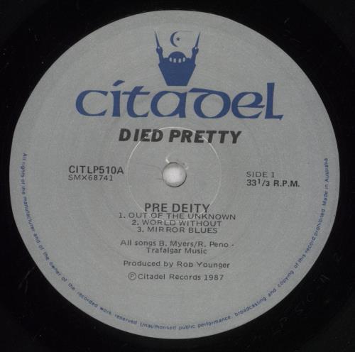 Died Pretty Pre Deity Australian vinyl LP album (LP record) (842063)