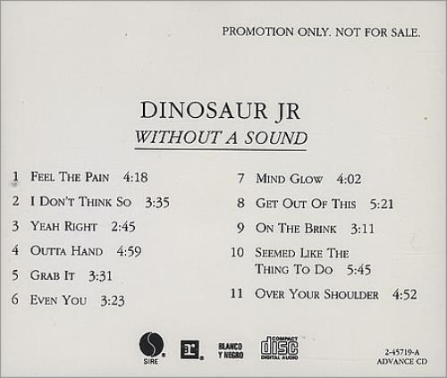 Dinosaur Jr Without A Sound US Promo CD album (CDLP) (128061)