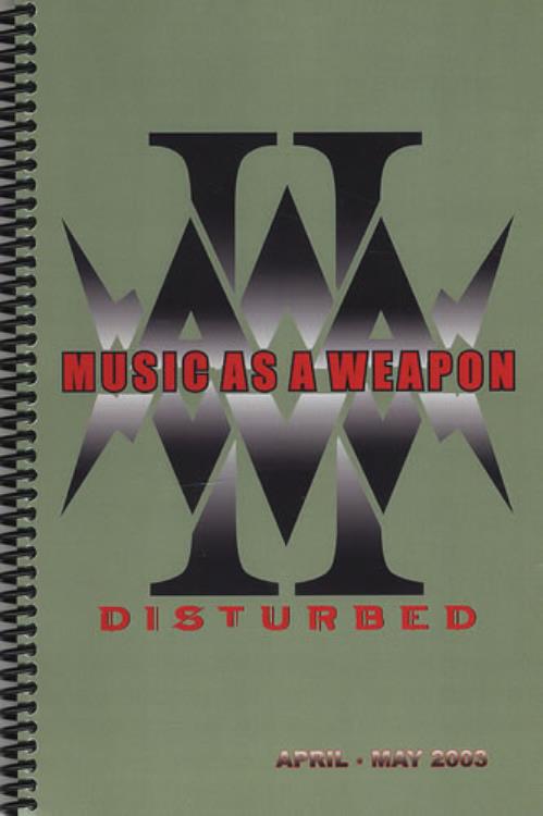 Disturbed Music As A Weapon US Promo book (379810) TOUR ITINERARY