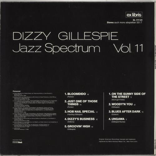 Dizzy Gillespie Jazz Spectrum Vol. 11 Swiss vinyl LP album (LP record ...