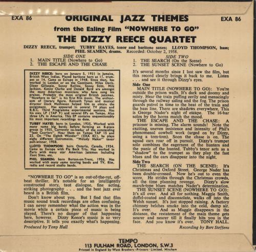 Dizzy Reece Nowhere To Go UK 7" vinyl single (7 inch record / 45) (725880)