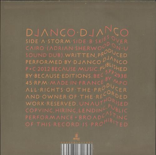 Django Django Storm French 7" vinyl single (7 inch record / 45) (853702)
