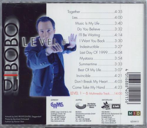 DJ Bobo Level 6 German CD album (CDLP) (153125)