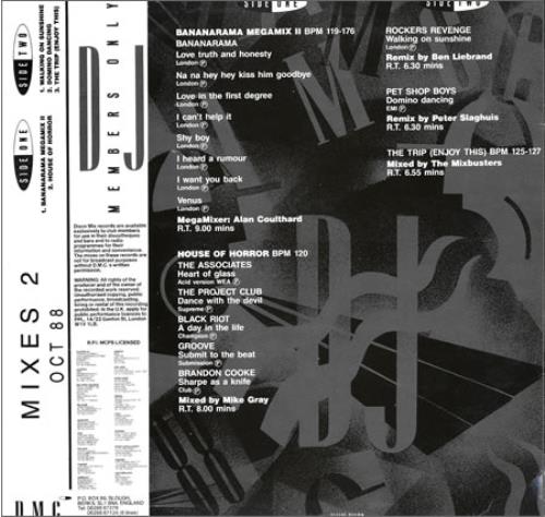 DMC October 88 Mixes 2 UK Promo 12" vinyl single (12 inch record / Maxi ...