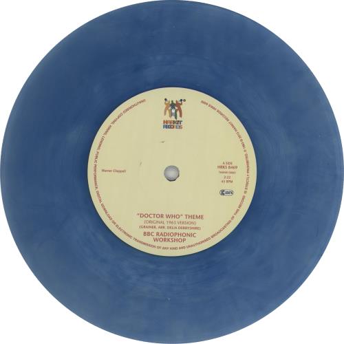 Doctor Who Doctor Who Theme - Blue Vinyl UK 7" vinyl single (7 inch ...