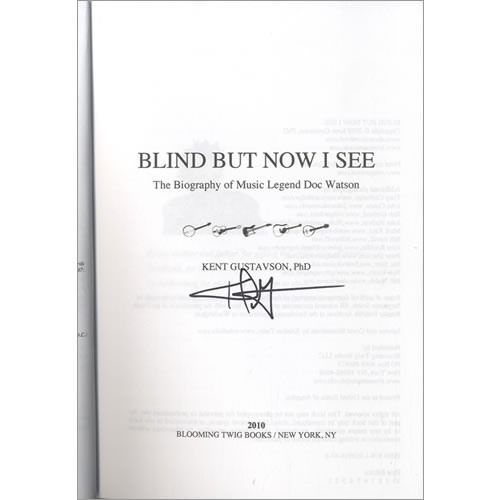 Doc Watson Blind But Now I See - Autographed US book (514748) 978-1 ...