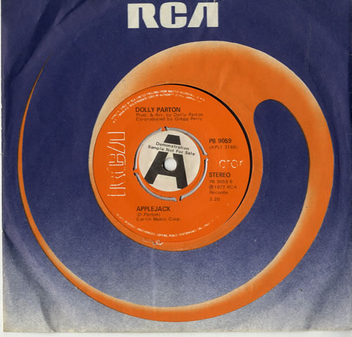 Dolly Parton Applejack - 'A' Stickered Label UK Promo 7" vinyl single ...