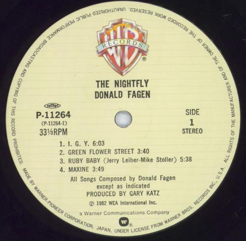 Donald Fagen The Nightfly Japanese vinyl LP album (LP record) (42648)