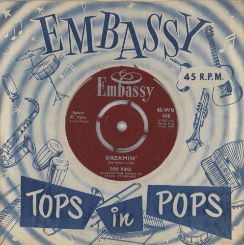 Don Duke Dreamin' UK 7" vinyl single (7 inch record / 45) (773265)