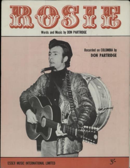 Don Partridge Rosie UK sheet music (604627) SHEET MUSIC