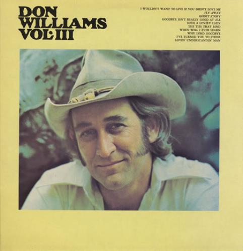 Don Williams Vol. III UK vinyl LP album (LP record) (392998)
