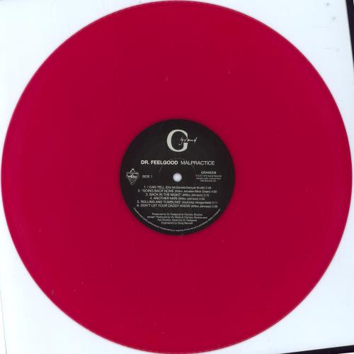 Dr Feelgood Malpractice - Red Vinyl UK vinyl LP album (LP record) (800098)