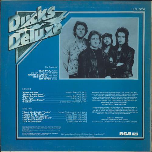 Ducks Deluxe Ducks Deluxe UK vinyl LP album (LP record) (445643)