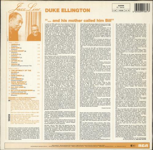 Duke Ellington ... And His Mother Called Him Bill German vinyl LP album (LP record) (712446)
