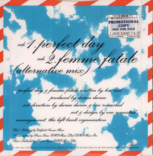 Duran Duran Perfect Day - Scratch N Sniff UK 7" vinyl single (7 inch ...