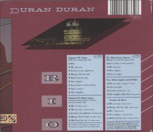Duran Duran Rio UK 2 CD album set (Double CD) (865070)