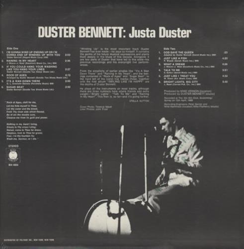 Duster Bennett Justa Duster - Sealed US vinyl LP album (LP record) (403982)
