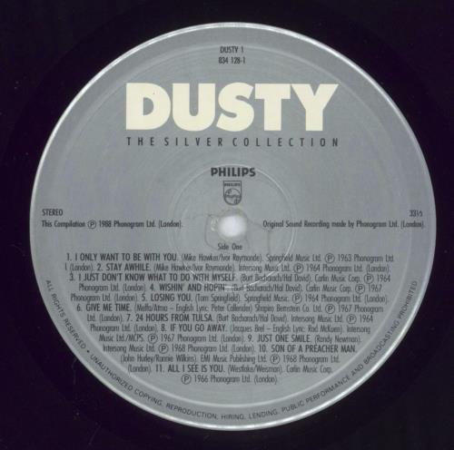 Dusty Springfield Dusty - The Silver Collection - EX UK vinyl LP album ...