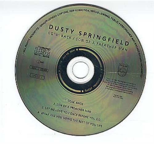 Dusty Springfield Goin' Back UK Promo CD single (CD5 / 5") (293753)