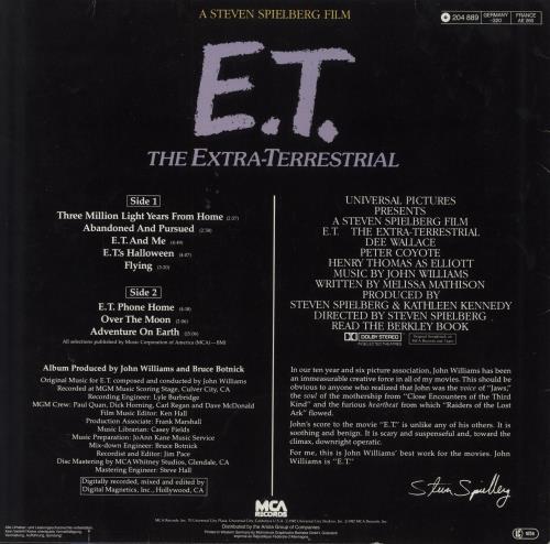 E.T. E.T. The Extra-Terrestrial German vinyl LP album (LP record) (798373)