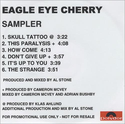 Eagle Eye Cherry Sampler - 6 Tracks UK Promo CD-R acetate (256204)