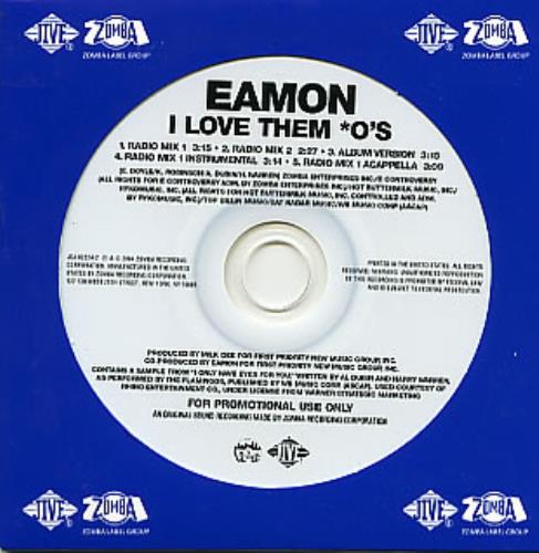 Eamon I Love Them *o's US Promo CD single (CD5 / 5") (293674)